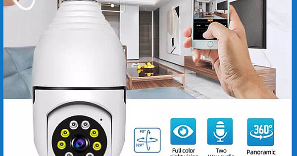 Security Bulb Camera For Home Office Church - Indoor and Outdoor
